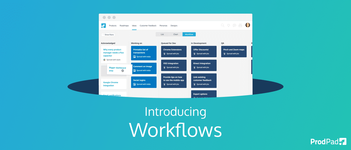 ProdPad | Introducing Workflows: One Status Update For All