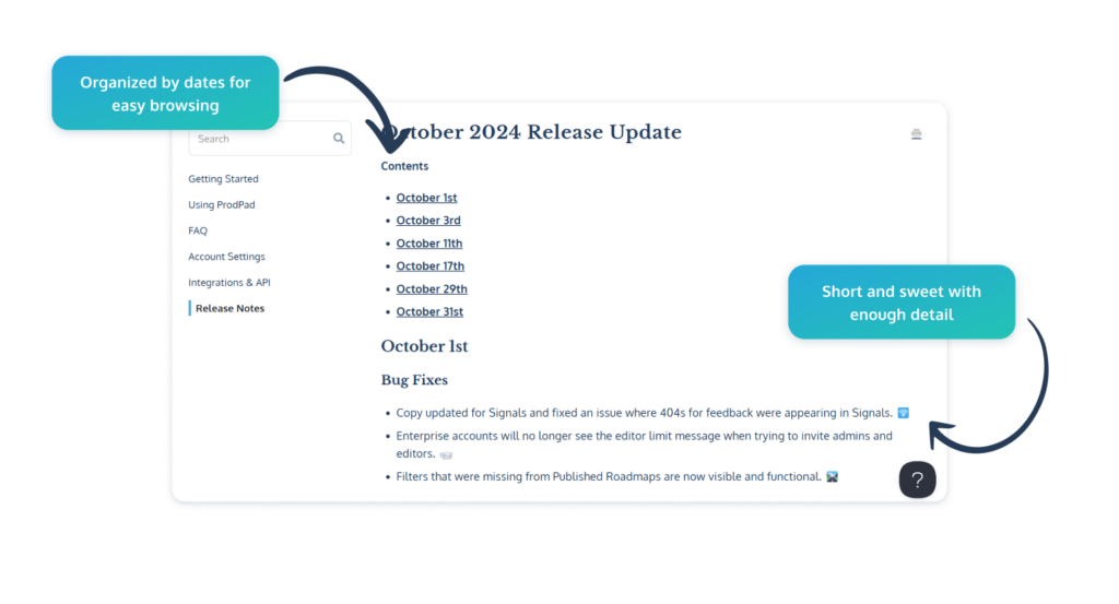 Best Release Notes Examples to Inspire You | ProdPad